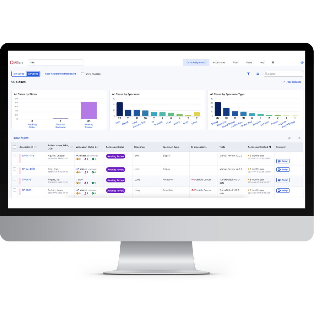 PathAI AISight Image Management System Landing Page